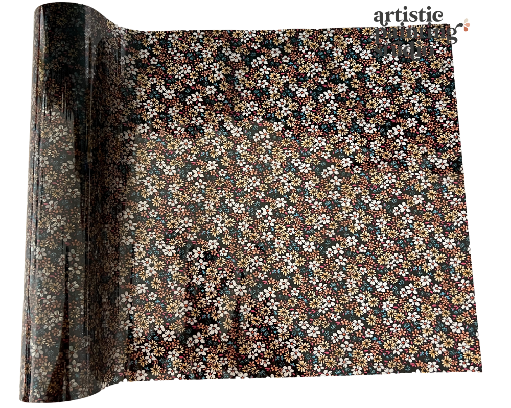 CLEO FLOWERS - Rub On Metallic Foil by APS (semi transparent) - Textil ...