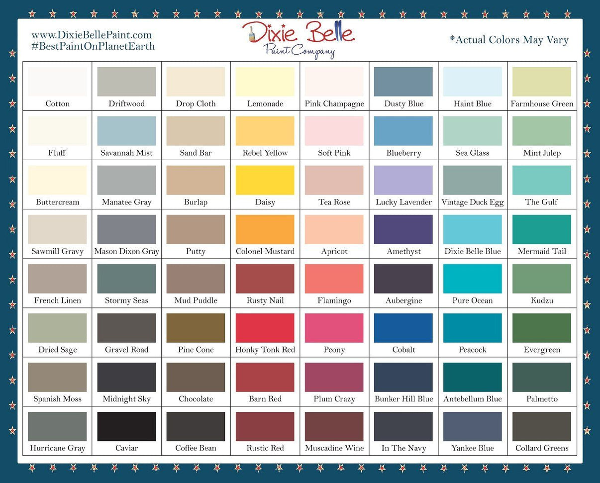 Dixie Belle Colour Chart Baillea's Interiors