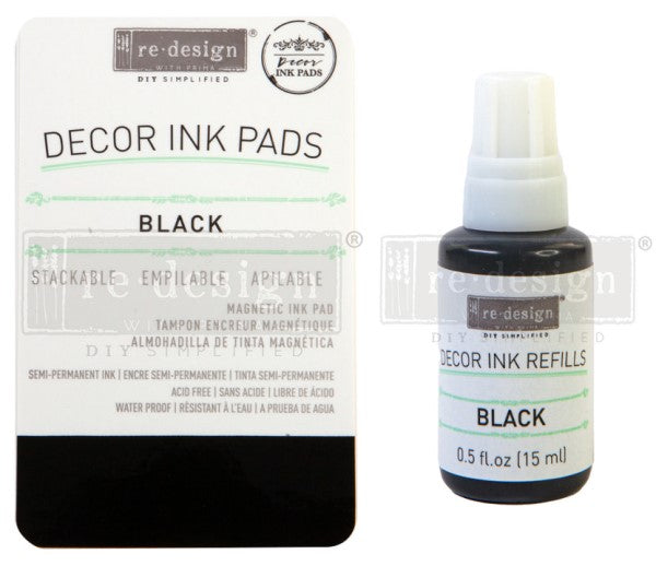 Decor Ink Pads and Refills - Black - ReDesign with Prima – Baillea's ...